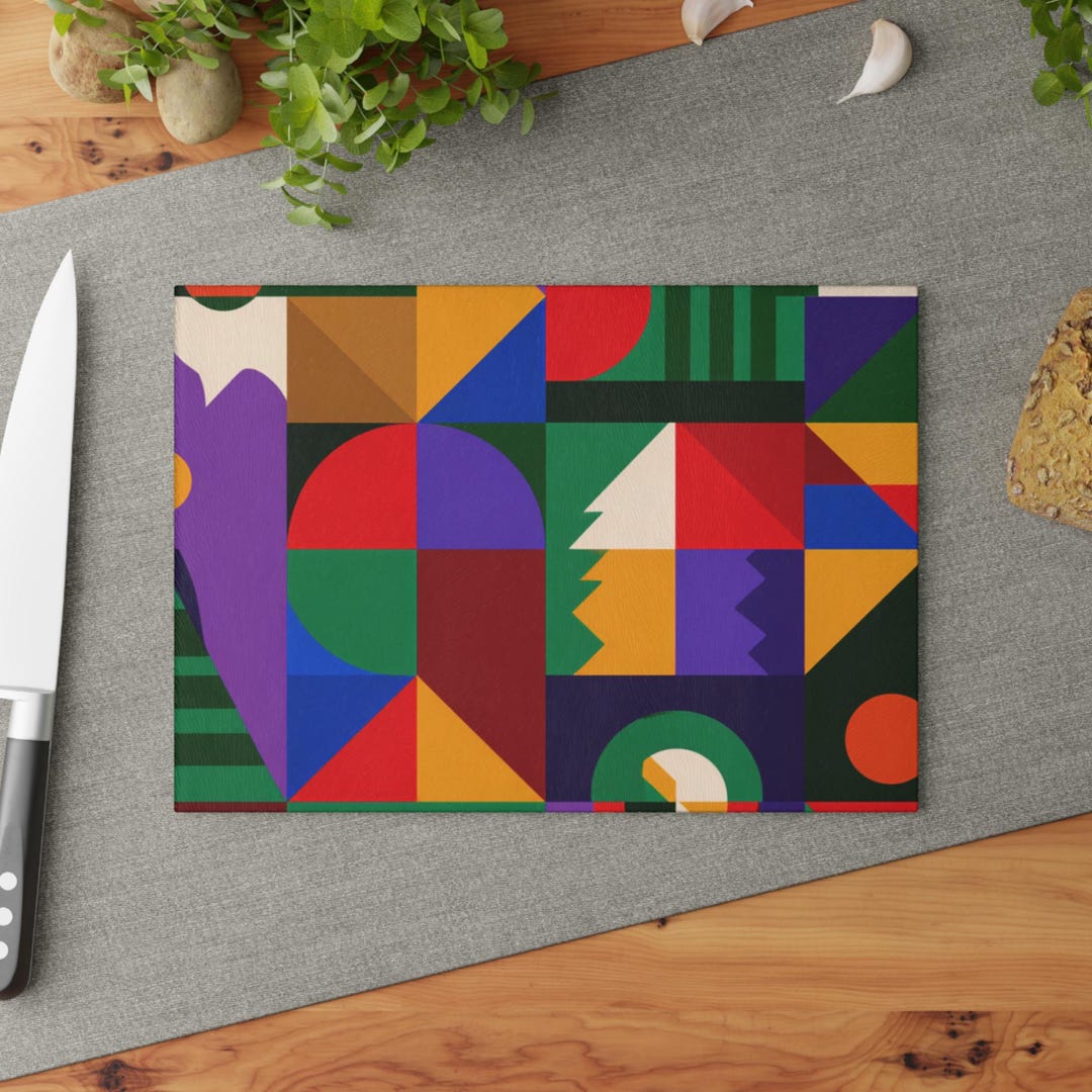 Geometric Holiday Shapes Cutting Board | Colorful Mid-century Shapes ...