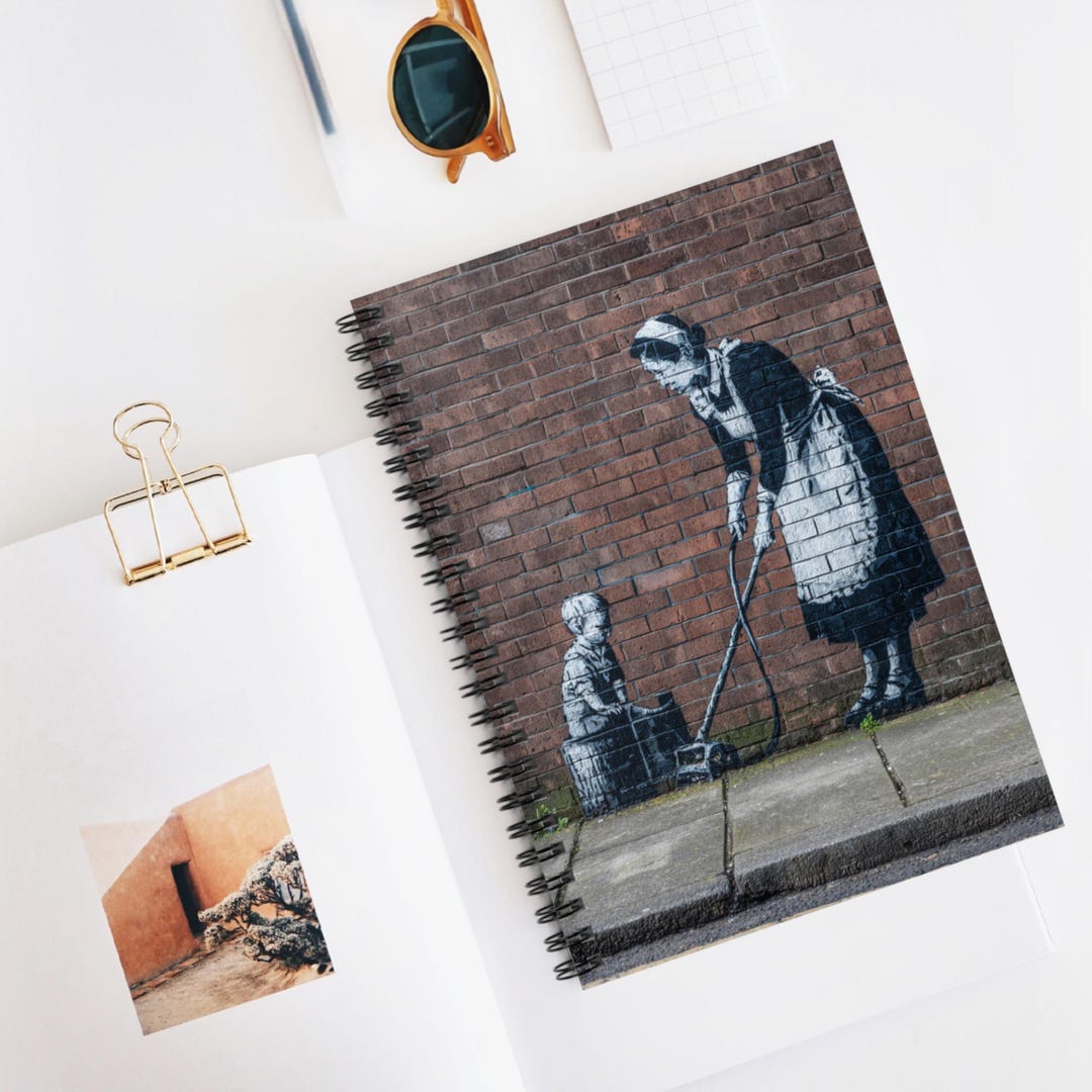 Vacuuming Graffiti Spiral Notebook for Creative Minds, Journal for ...