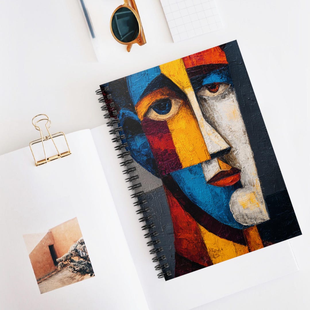 Fractured Face Forms Spiral Notebook - Perfect for Creative Minds ...