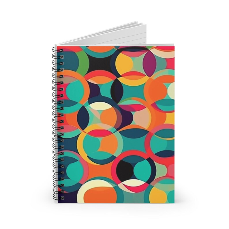 Mod Circle Pop Spiral Notebook | Ruled Journal, Artistic Sketchbook ...