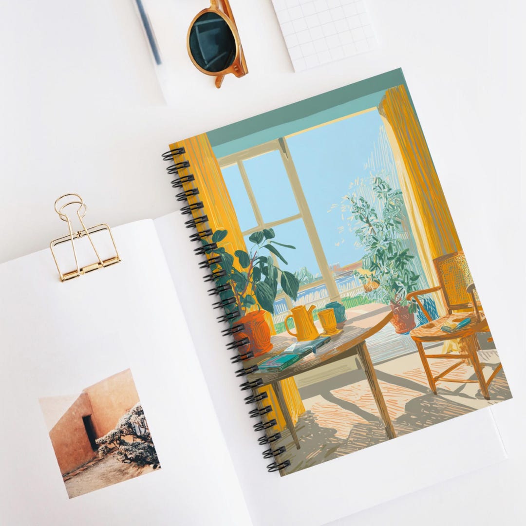 Window View Calm Spiral Notebook - Perfect for Journaling, Sketching ...