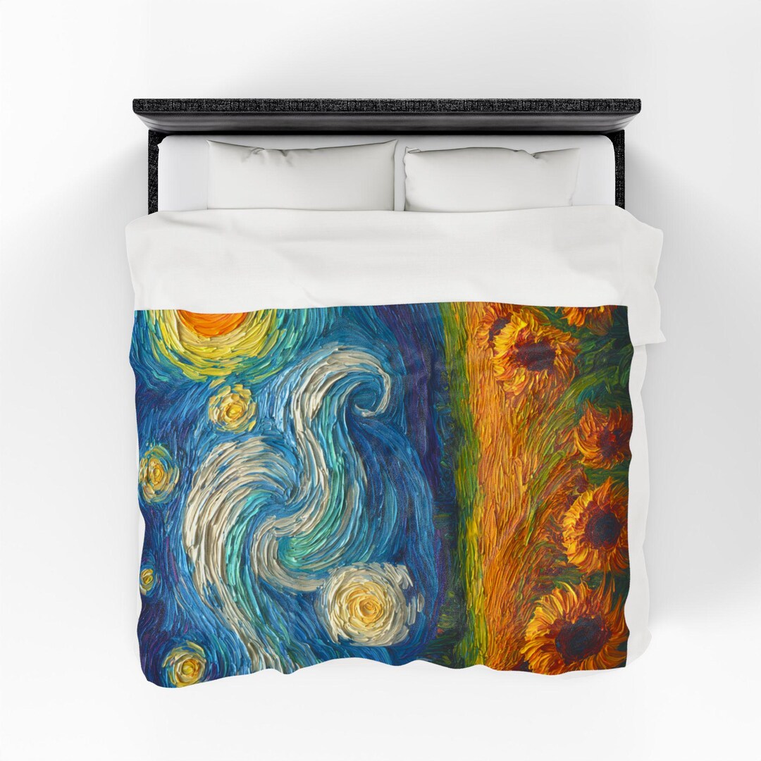 Sunflowers in Motion Plush Blanket | Stylish Landscape, Snuggle Throw ...