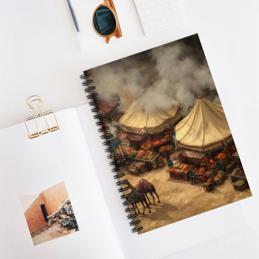 Caravan Spice Bazaar Spiral Notebook | Ruled Journal, Artistic ...