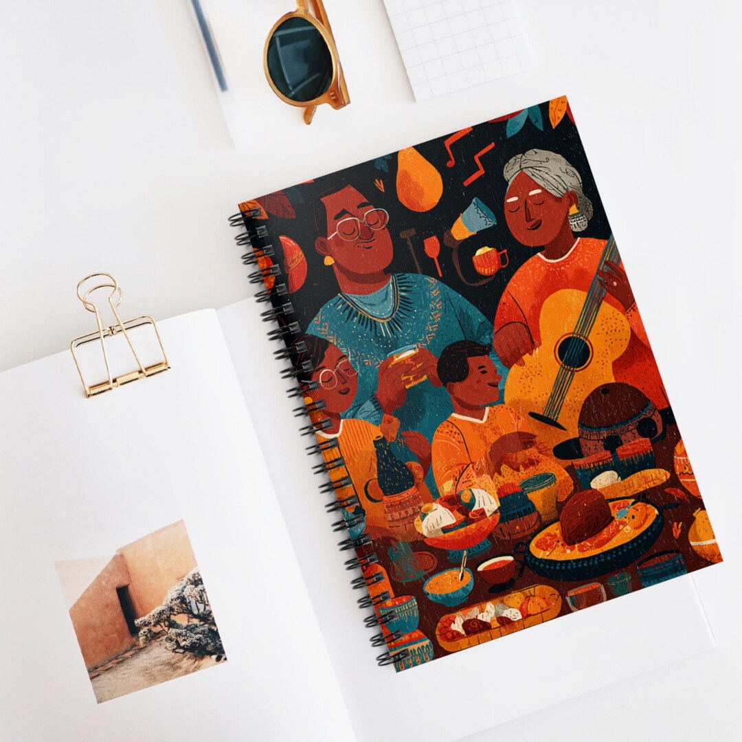 Cultural Feast Scene Spiral Notebook, Journal for Note-taking, Gift for ...