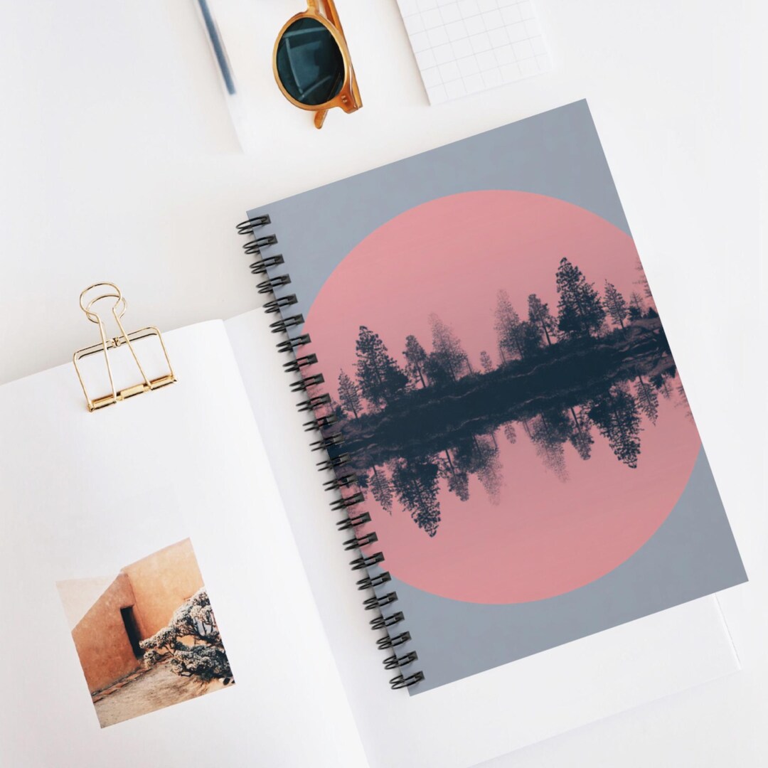 Glint of Calm Spiral Notebook | Ruled Line Journal, Artistic Sketchbook ...