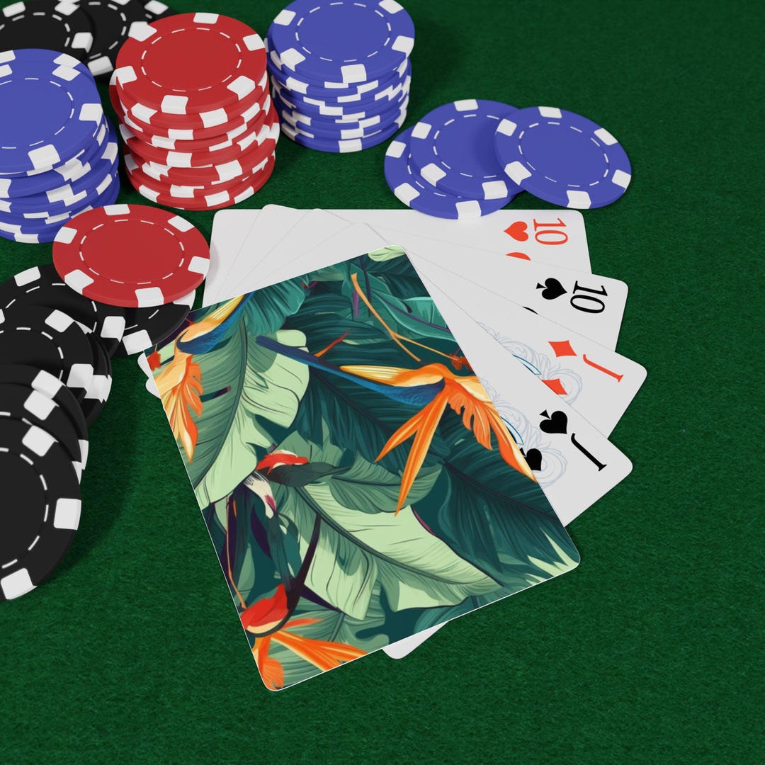 Tropical Paradise Bloom Playing Cards | Floral Jungle, Game Night ...