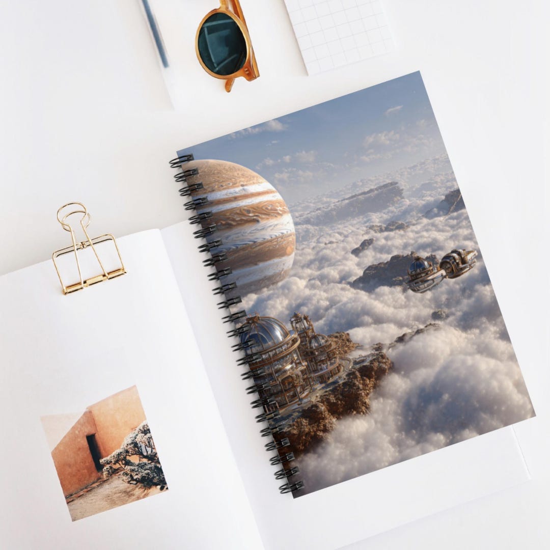 Gas Giant Observatory Spiral Notebook - Ruled Line Journal, Artistic ...