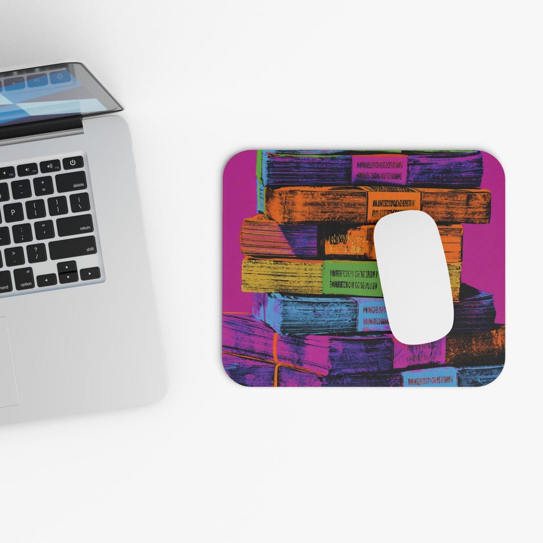 Dollar Bill Stack Mouse Pad | Neon Pop Art Library Desk Mat, Office ...