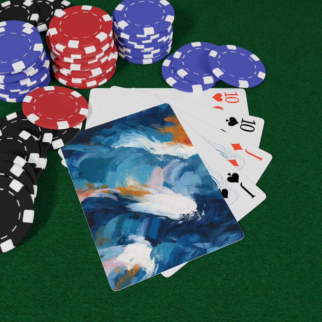 Rogue Wave Crest Playing Cards | Blue Water Fish Deck, Game Night ...