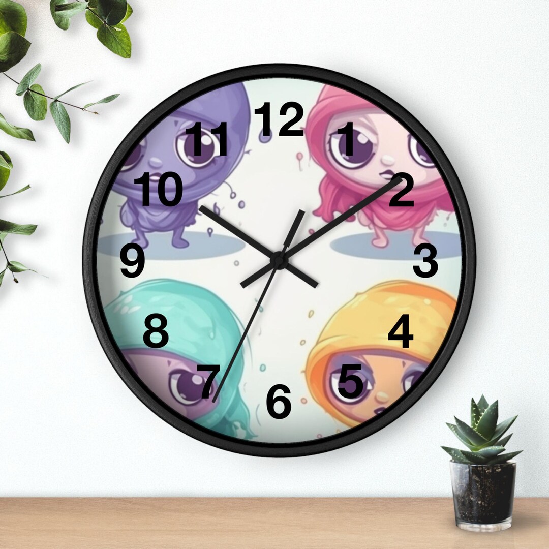 Baby Weather Cuties Wall Clock | Colorful Cartoon Clock, House Decor ...