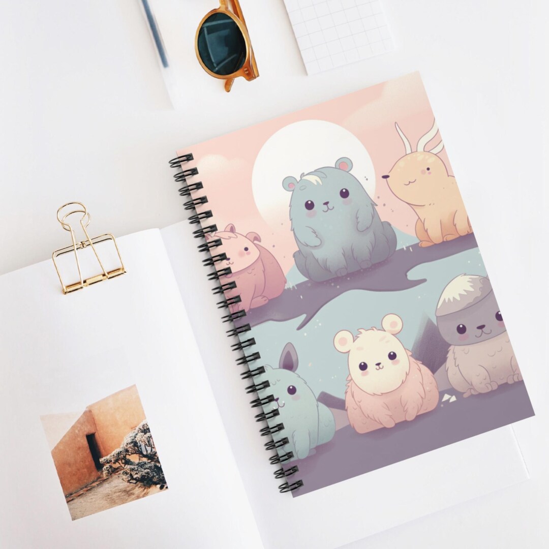Kawaii Alpine Pals Spiral Notebook | Ruled Line Journal, Artistic ...