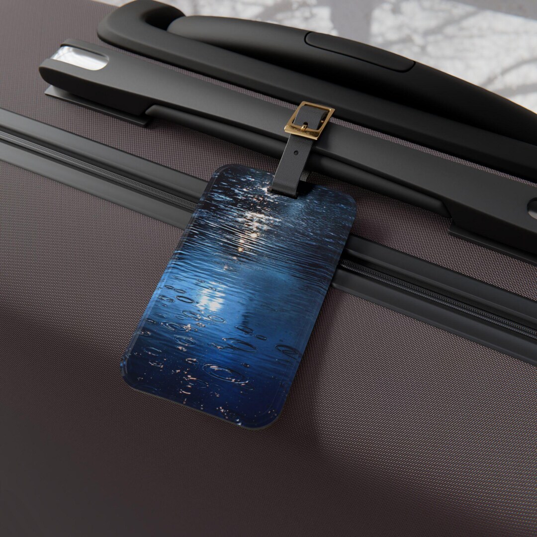 Faint Wave Circles Luggage Tag, Ideal Gift for Travelers, Unique Bag ...