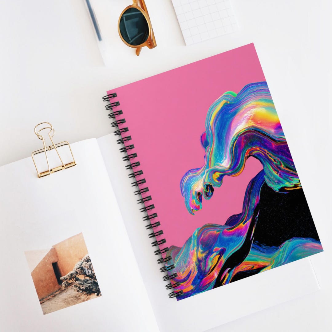 Dream Ripple Circuit Spiral Notebook, Lined Journal, Artistic ...