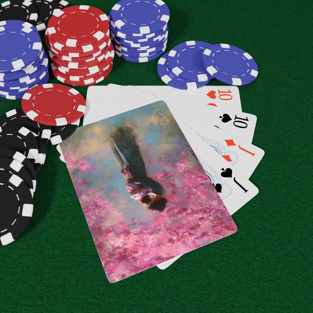 Cherry Blossom Embrace Poker Playing Cards Set, Unique Gift for Gamers ...