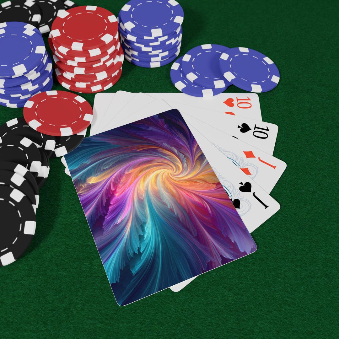 Kaleido Wave Flux Playing Cards | Vibrant Back, Game Night Essential ...