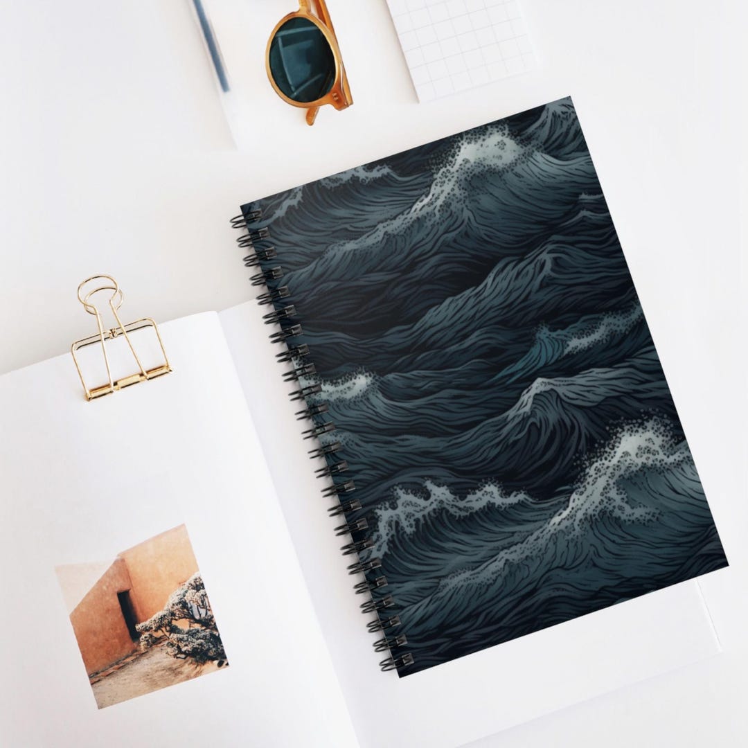 Tempest Sea Surge Spiral Notebook | Ruled Notebook, Artistic Sketchbook ...