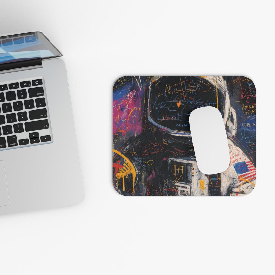 Spacewalker Street Code Mouse Pad | Space Art Desk Mat, Office Desk ...