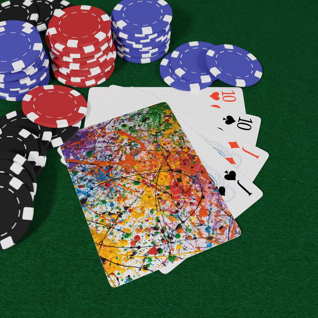 Rainbow Drip Dance Poker Playing Cards, Game Night Essentials ...