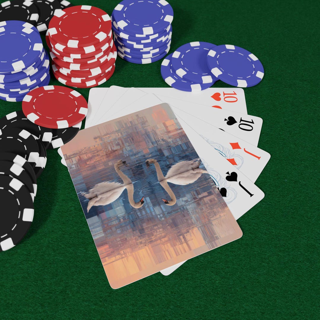 Horizon Drift Reflection Playing Cards | Artistic Lake Scene, Game ...