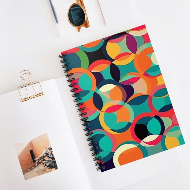 Mod Circle Pop Spiral Notebook | Ruled Journal, Artistic Sketchbook ...