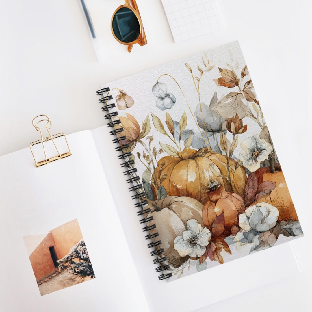 Watercolor Autumn Pumpkins Spiral Notebook - Perfect for Journaling ...