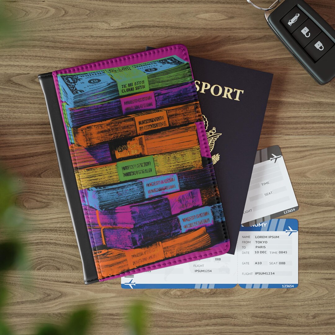 Dollar Bill Stack Passport Cover | Travel Accessory, Gift for Travelers ...