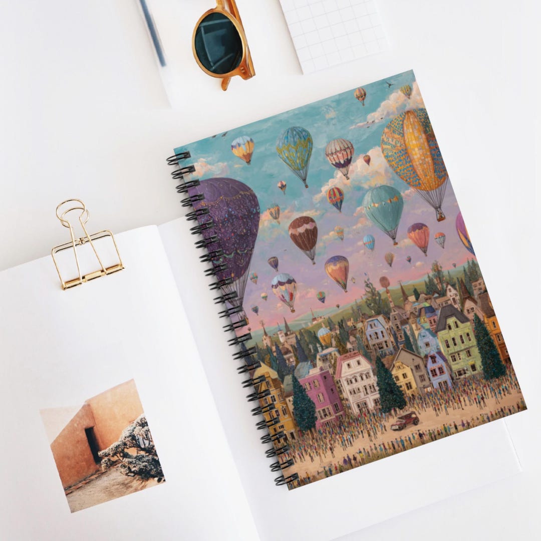 Festival Sky Lift Spiral Notebook, Ruled Journal, Artistic Sketchbook ...