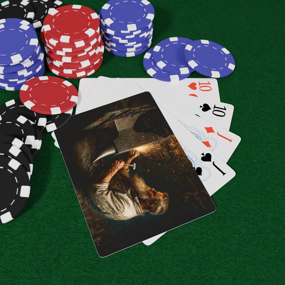 Anvil Blacksmith Moment Poker Playing Cards - Unique Vintage Design for ...