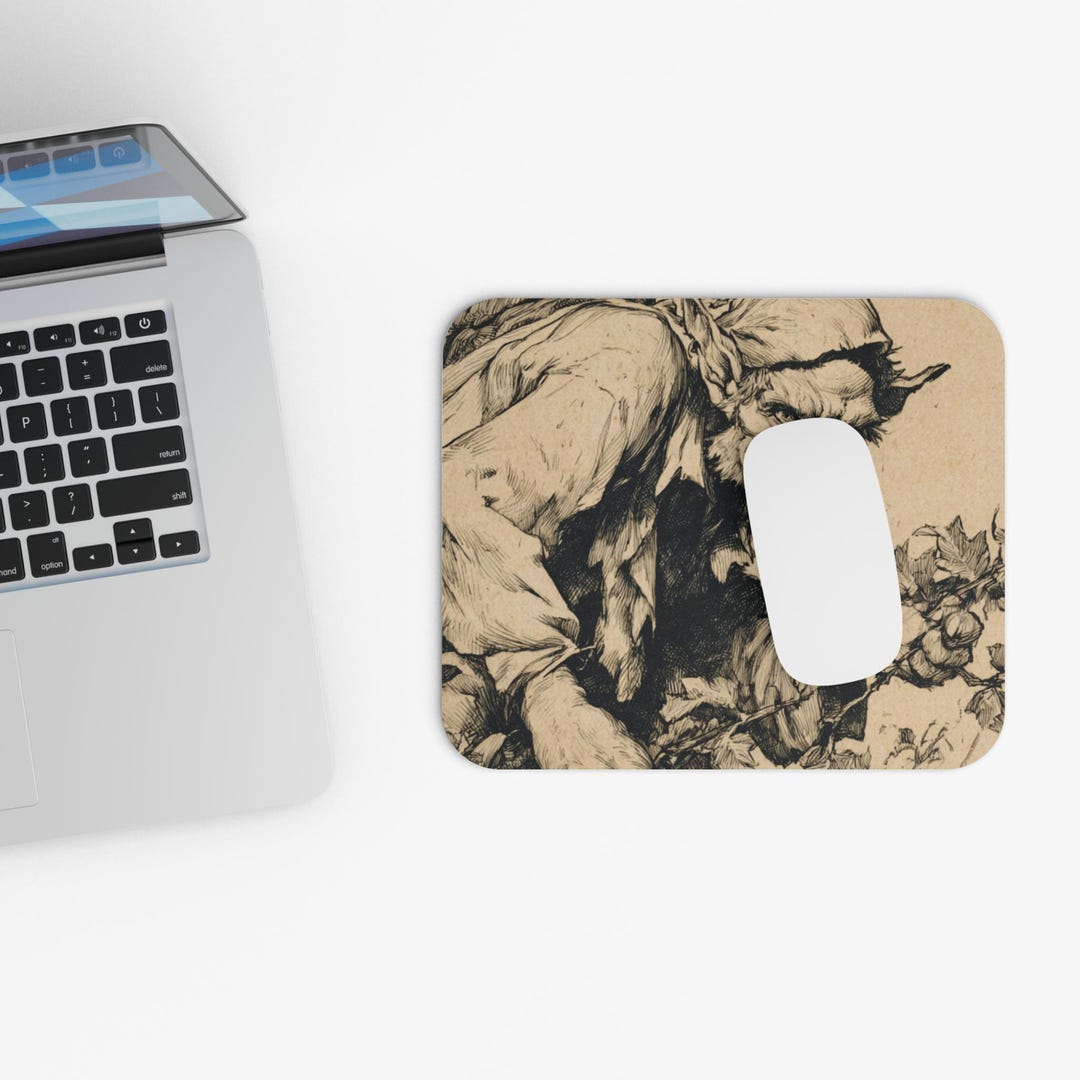 Sneaky Forest Troll Mouse Pad | Mythical Creature Desk Mat, Office Desk ...