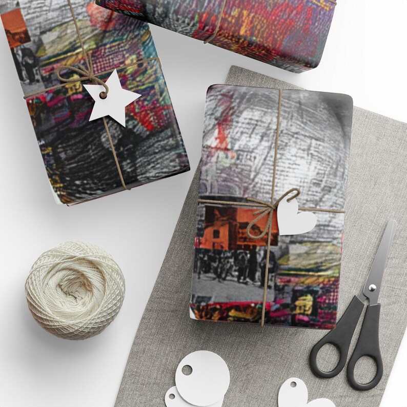History Fist Collage Wrapping Paper | Wrapping Papers, Eco-friendly ...