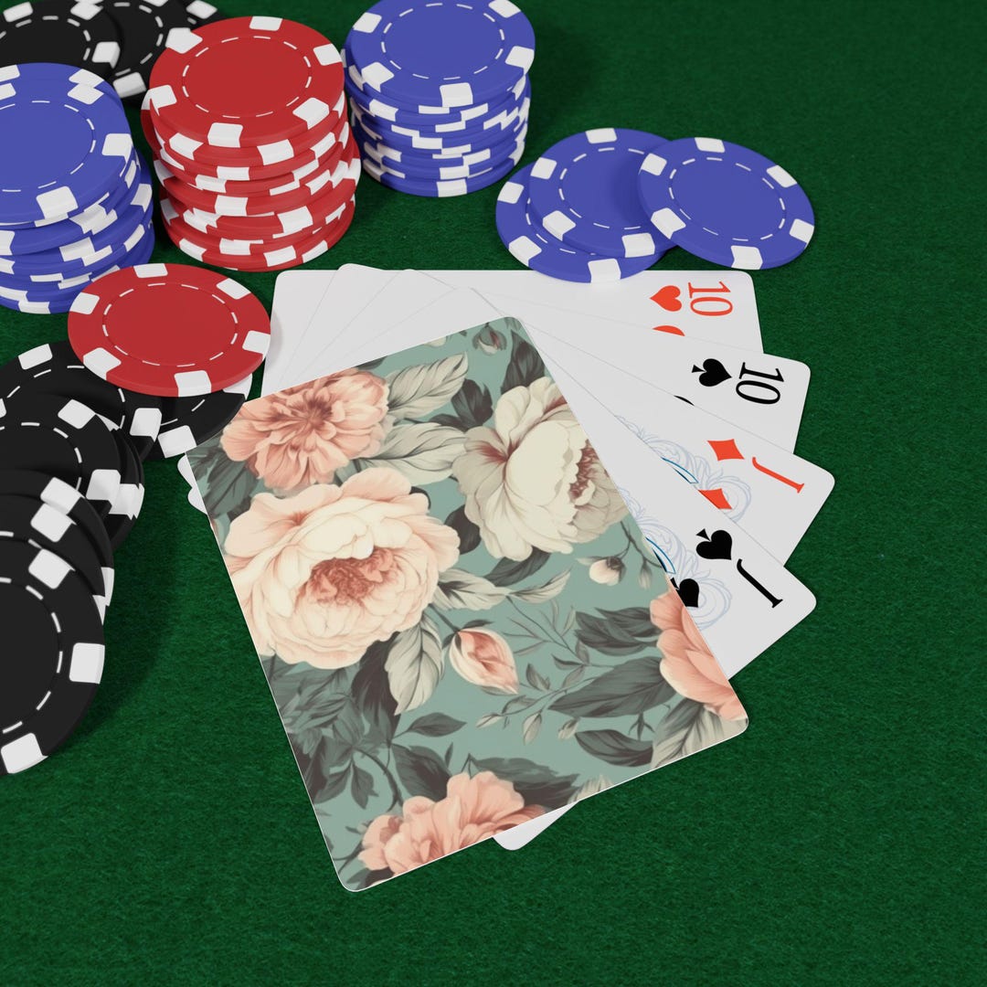 Victorian Rose Fade Playing Cards | Decorative Spade Face, Game Night ...