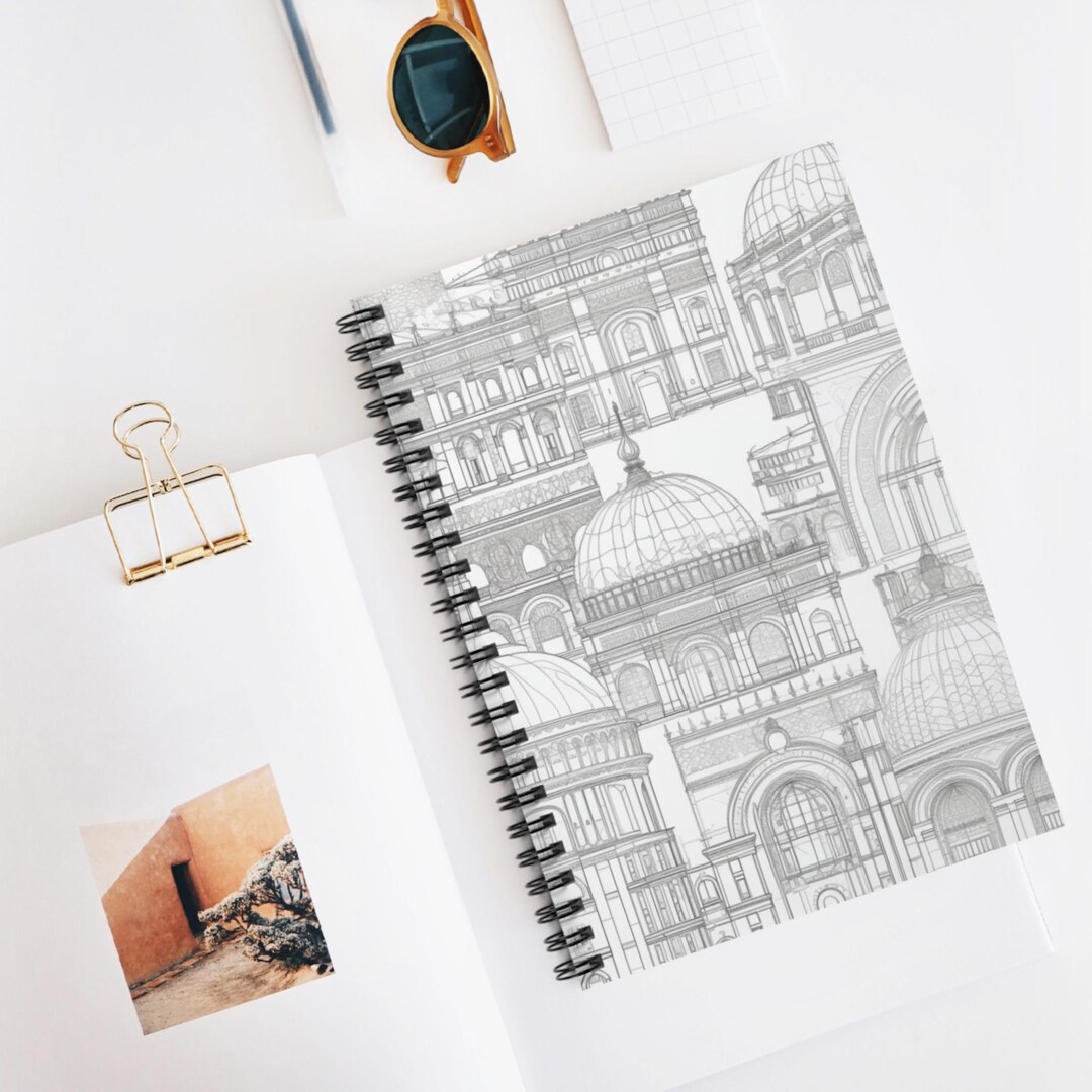 Architectural Line Details Notebook | Spiral Ruled Journal, Artistic ...