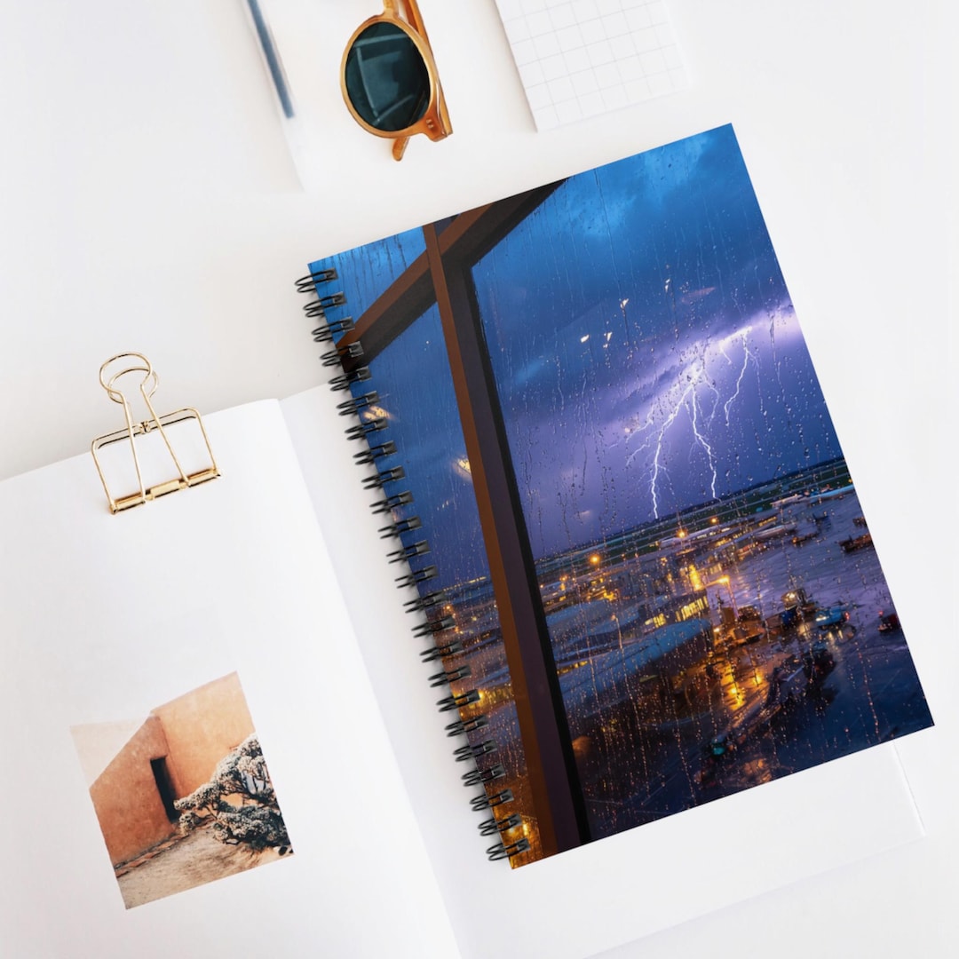 Stormwatch Terminal Scene Notebook | Spiral Ruled Journal, Artistic ...