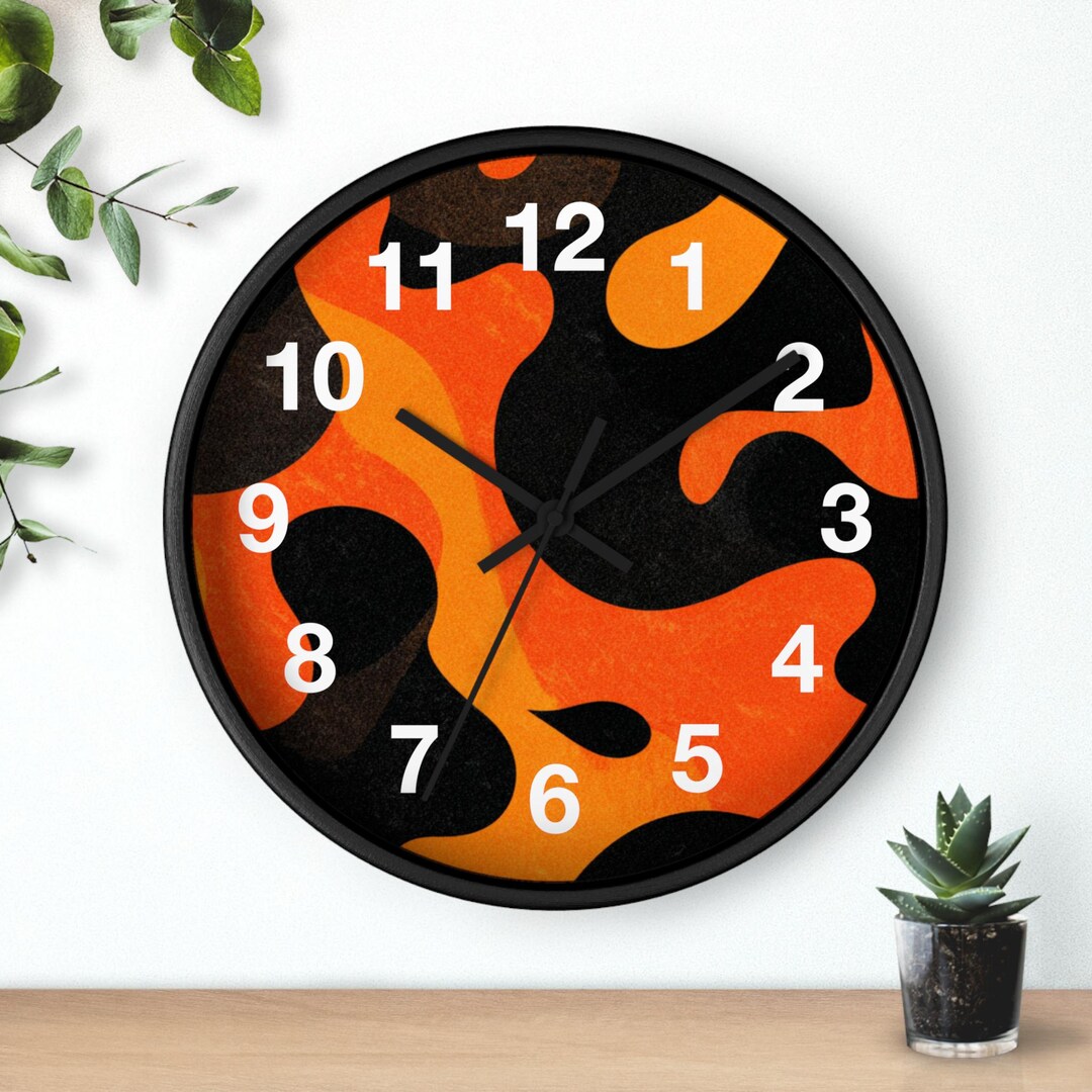 Abstract Spooky Forms Wall Clock, Halloween Decor, Unique Home Decor ...