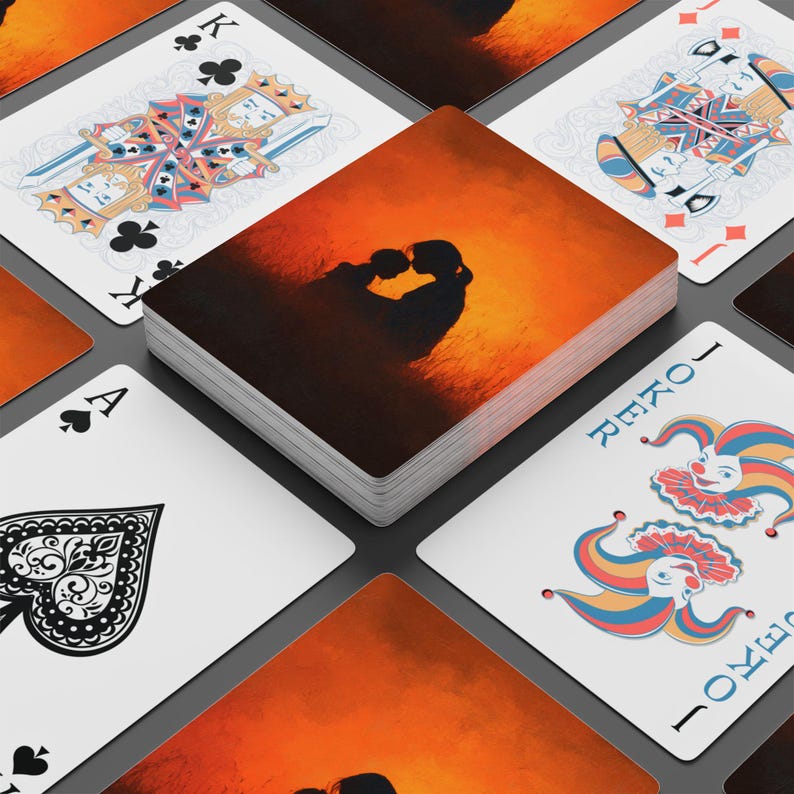 Sunset Silhouette Poker Playing Cards | Unique Gift for Gamers, Cards ...