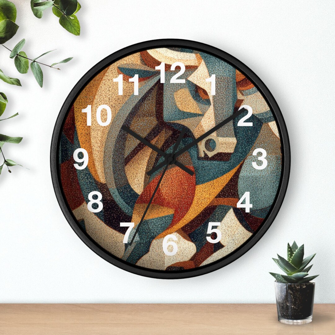 Myth in Cubes Wall Clock | Mid-century Modern, Colorful Shapes, Living ...