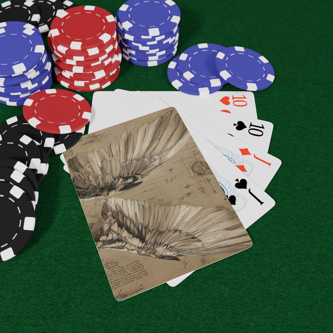 Winged Design Notes Poker Playing Cards | Ornate Spade Design, Game ...