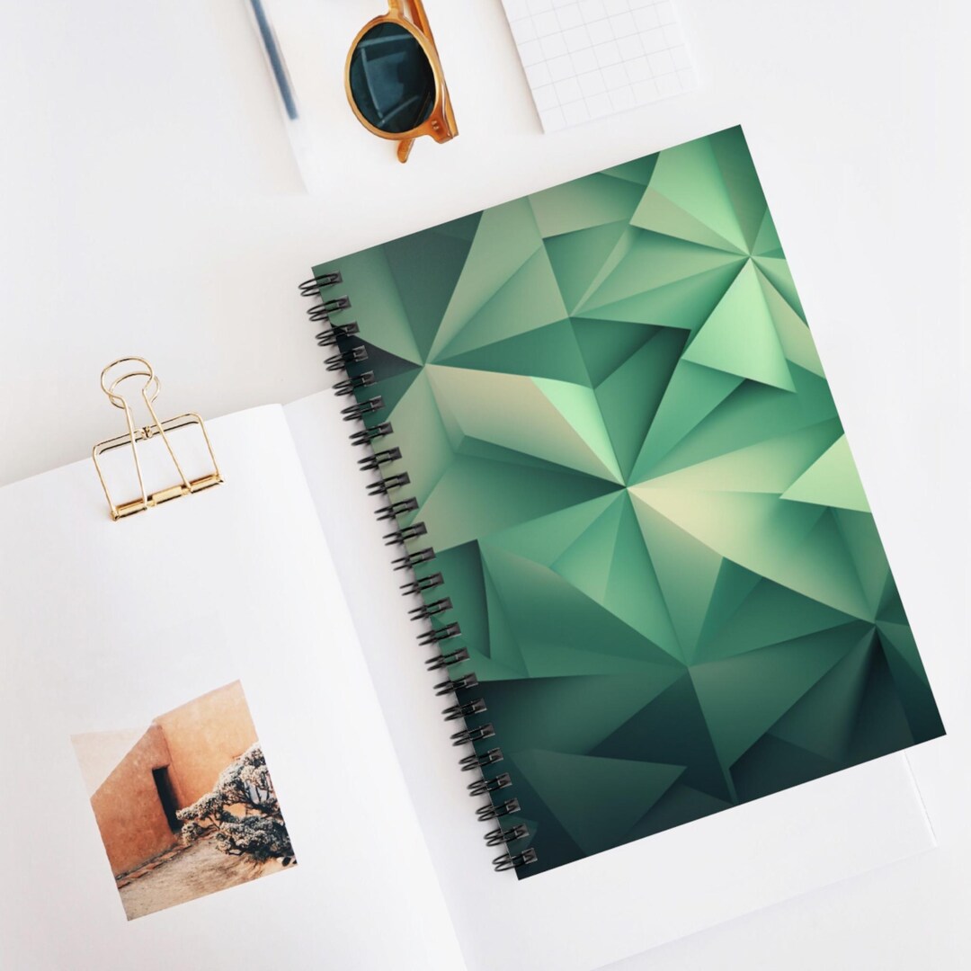 Folded Light Bloom Spiral Notebook | Ruled Lined Journal, Artistic ...
