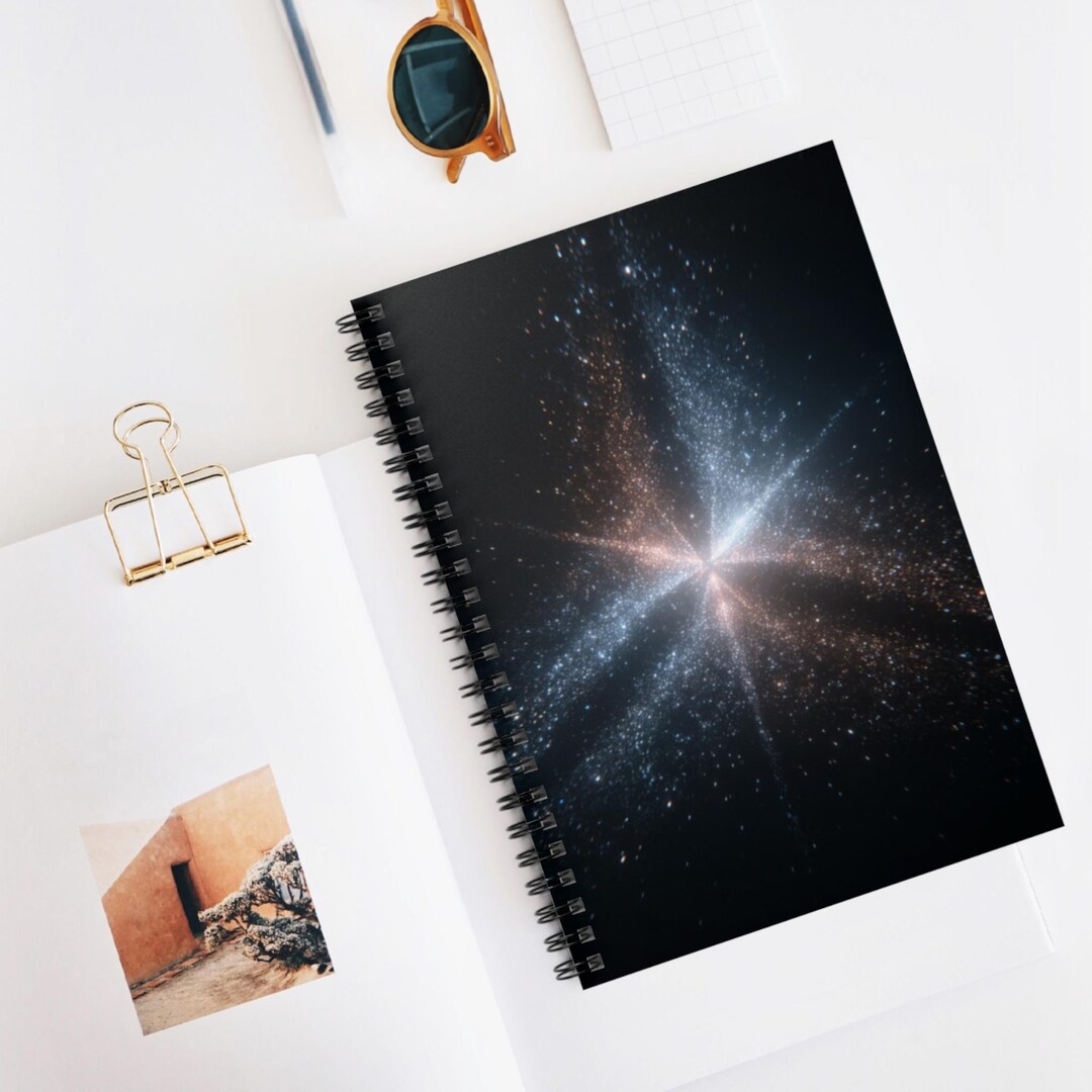 Octahedral Starfield Notebook | Spiral Ruled Journal, Artistic ...