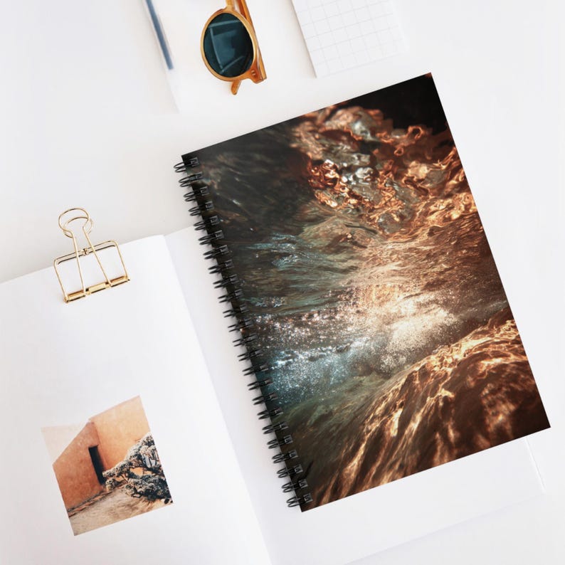 Waterfall Whisper Lines Spiral Notebook | Ruled Journal, Artistic ...
