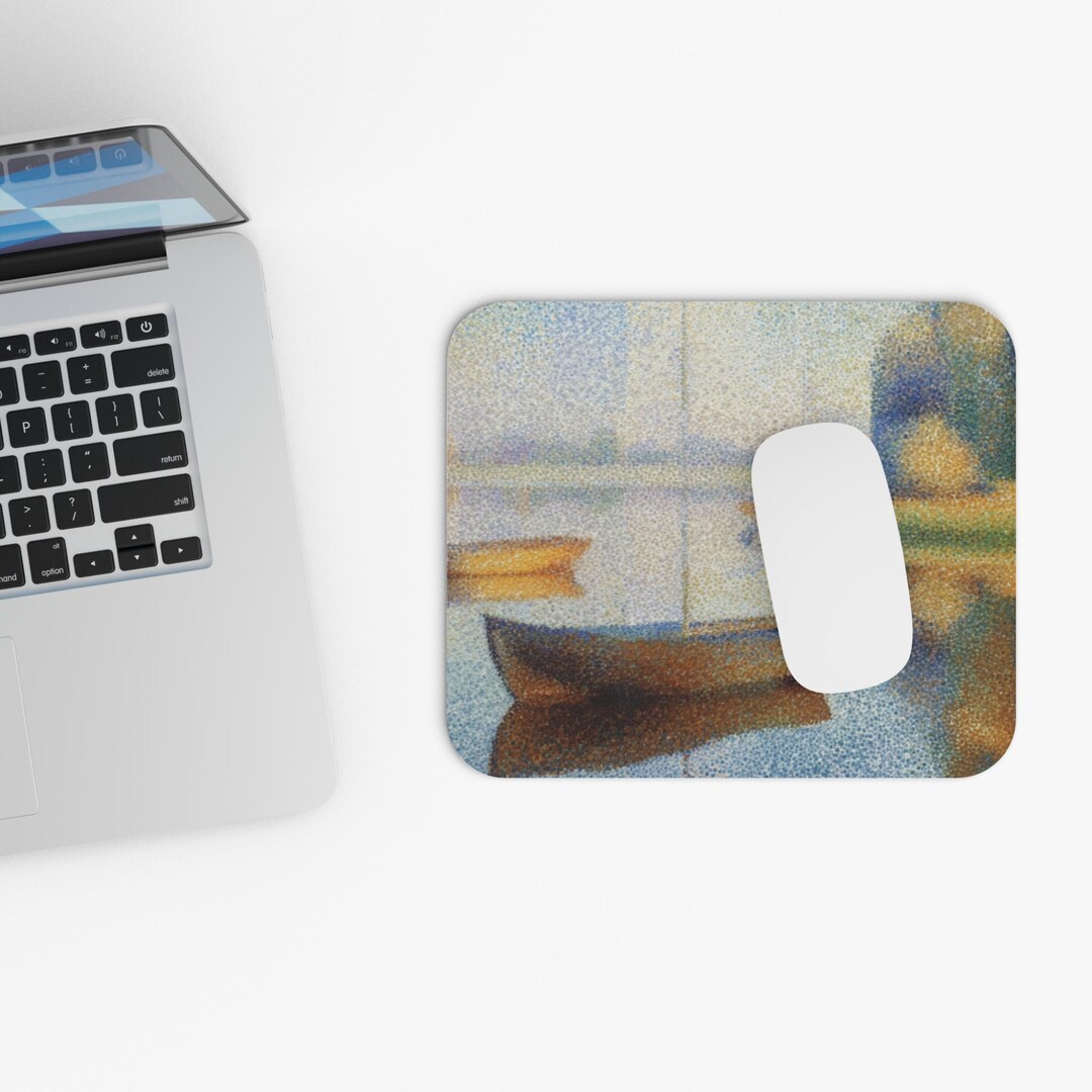 Lake Reflection Mouse Pad | Lake Scene, Soft Pastel Desk Mat, Office ...
