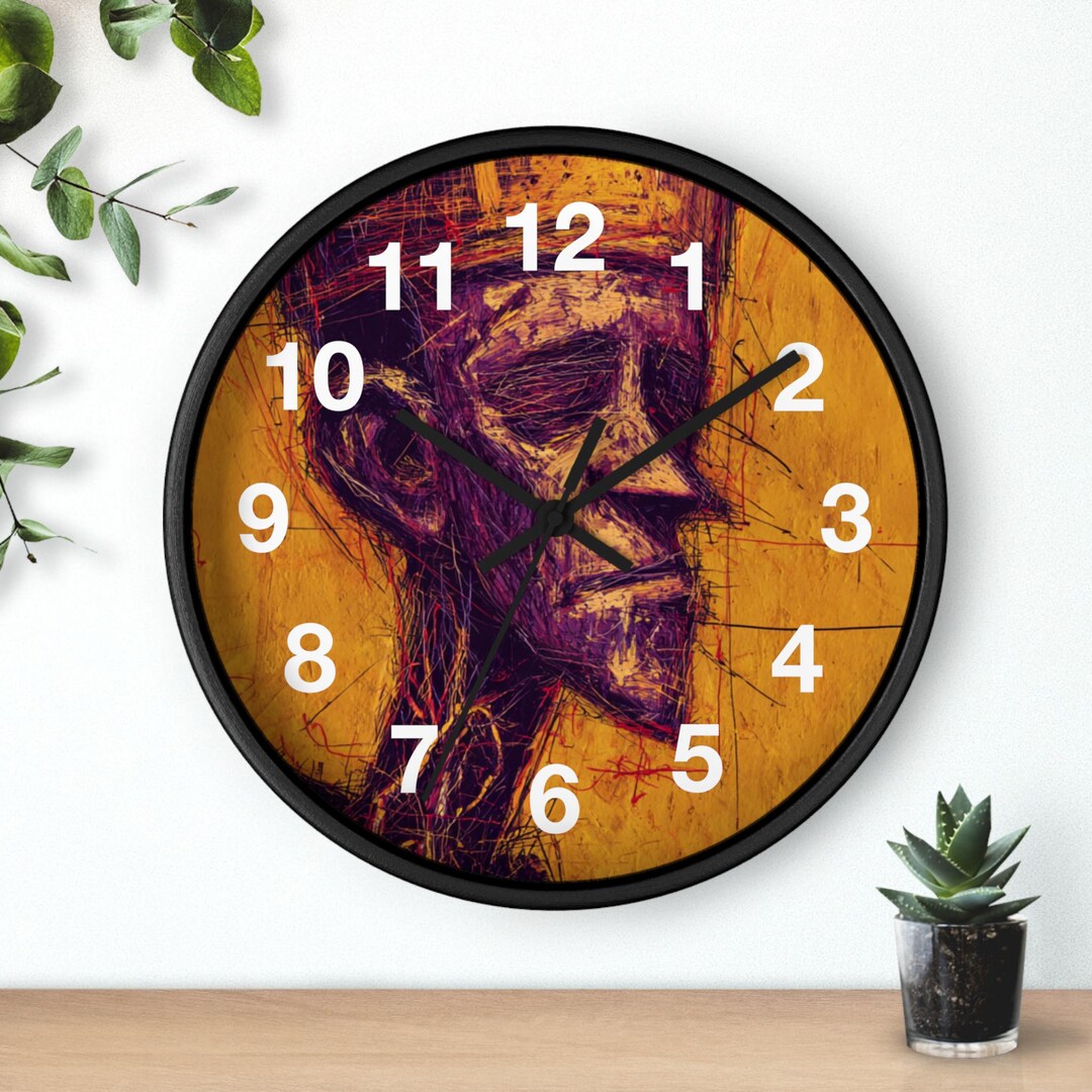Royal Anatomy Raw Wall Clock | Grim Portrait, Yellow Purple Art, Living ...