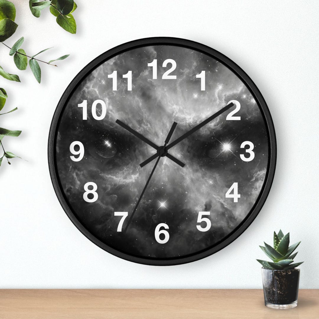 Void Whisper Phantom Clock | Space Wall Clock, Celestial, Kitchen Wall ...