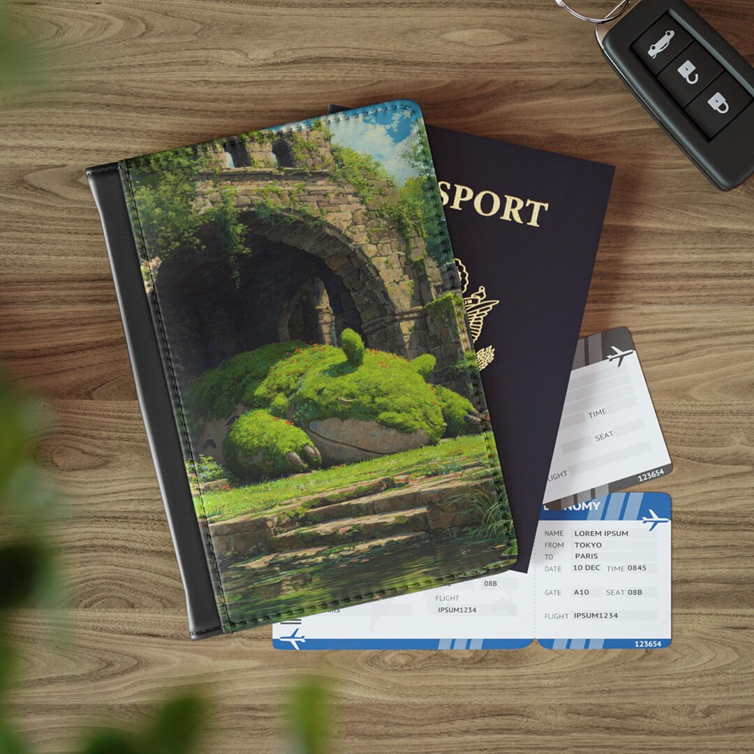 Sleeping Moss Giant Passport Cover, Travel Wallet, Adventure Accessory ...