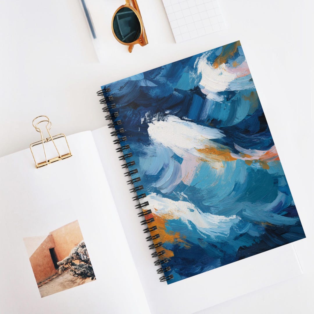 Rogue Wave Crest Spiral Notebook | Ruled Journal, Artistic Sketchbook ...