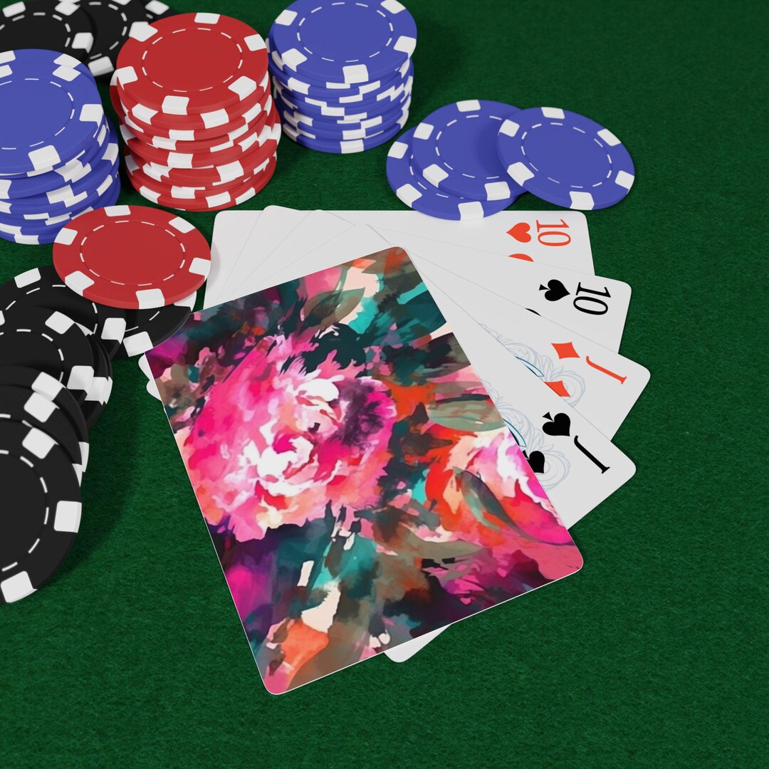Saturated Petal Burst Playing Cards, Standard Playing Cards, Game Night ...