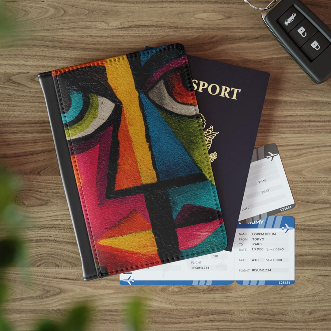 Surreal Split Gaze Passport Cover - Colorful Travel Accessory for ...