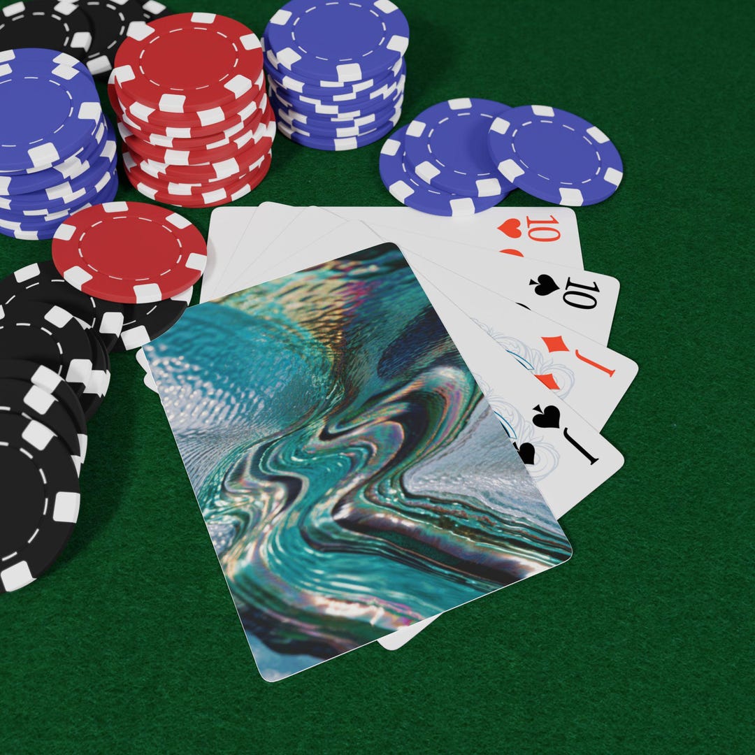 Rainbow Pulse Pattern Playing Cards | Standard Style Deck, Game Night ...