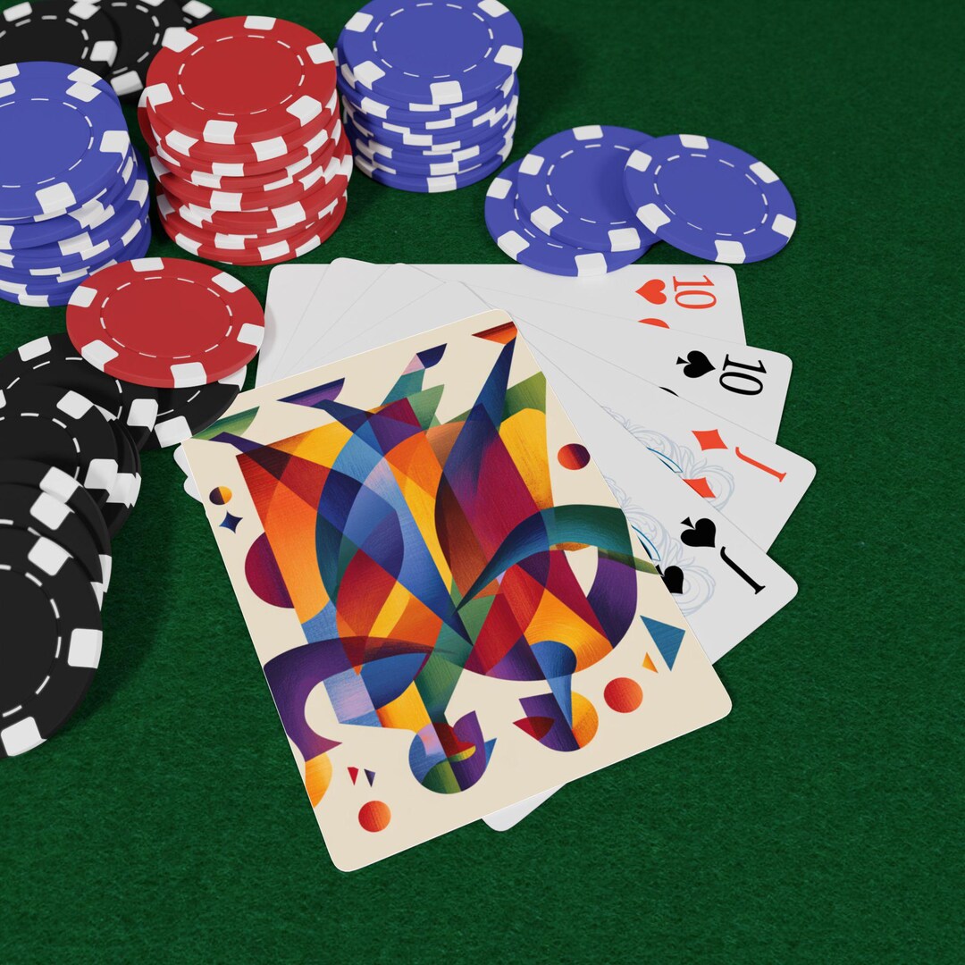 Rhythmic Body Shapes Poker Playing Cards | Colorful Cubist Back, Game ...