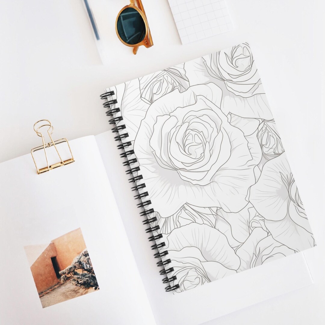 Refined Rose Contours Spiral Notebook | Ruled Journal, Artistic ...